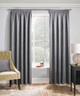 MATRIX PLAIN THERMAL WOVEN BLOCK OUT LINED CURTAINS 3" PENCIL PLEAT ...