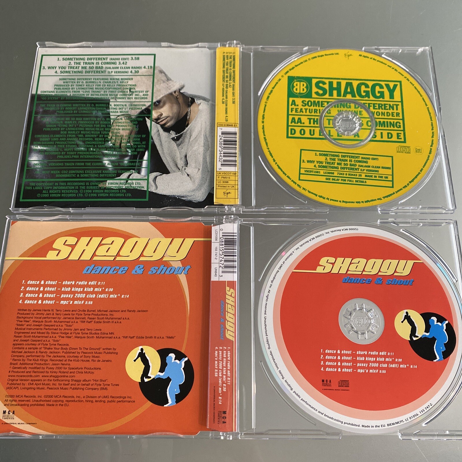 SHAGGY 6 LOT CDs- 5 IMPORT SINGLES- Boombastic Oh Carolina Dance ...
