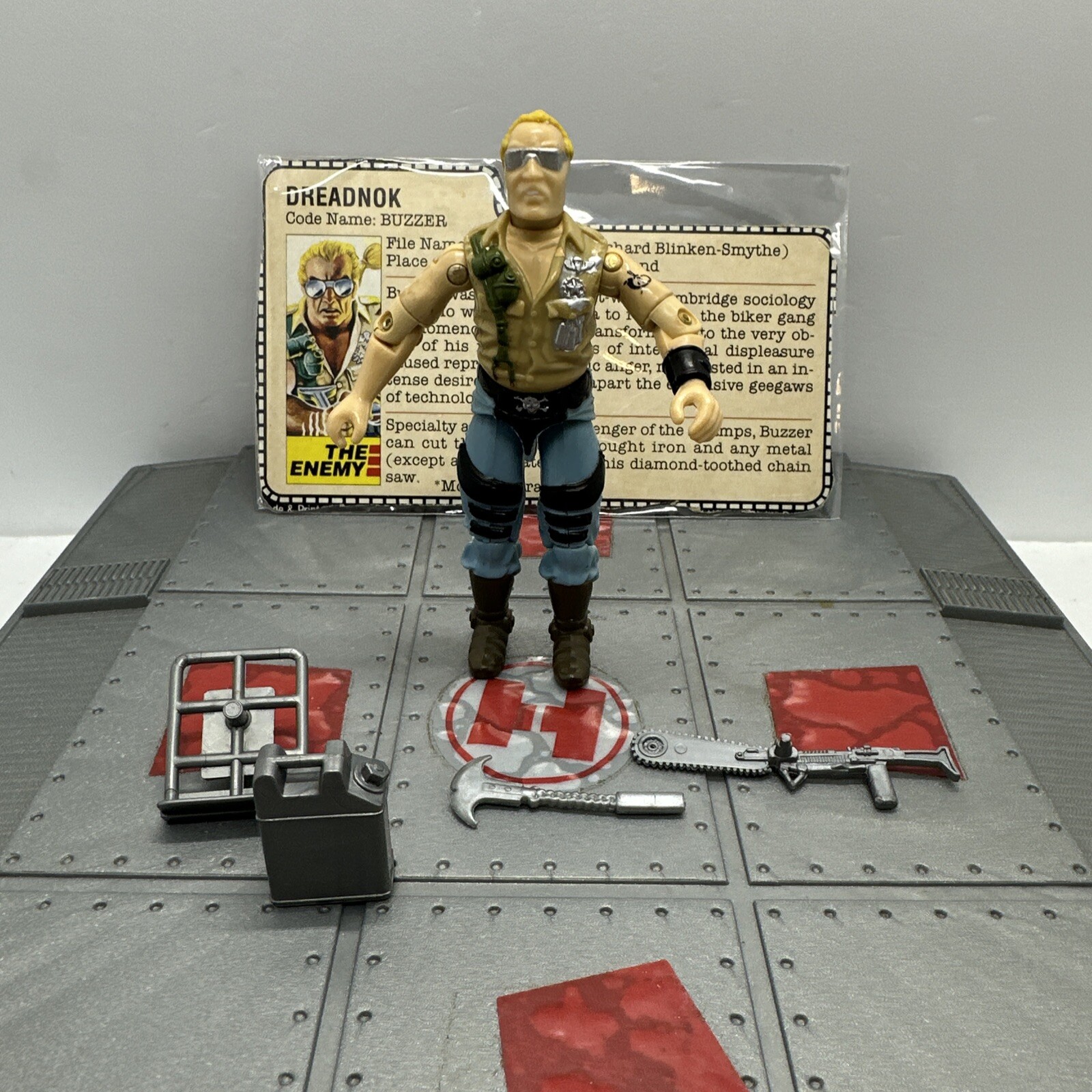 GI Joe Dreadnok Buzzer 1985 V1 100% Complete w/File Card ARAH Hasbro ...