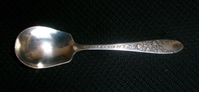 1937 National Silver Co Rose & Leaf A1 Silverplate Sugar Spoon OF16 | eBay