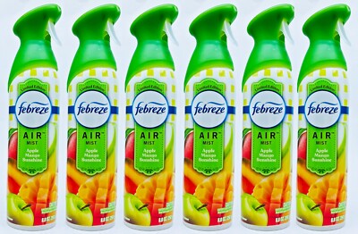 6 Febreze Air APPLE MANGO SUNSHINE Non-Aerosol Room Spray Freshener 8.8 ...