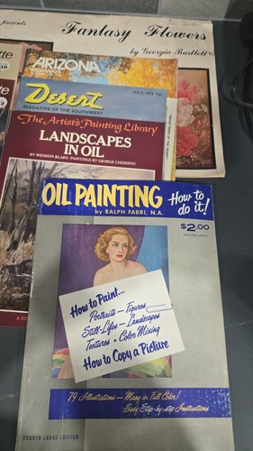 Lot of Vintage Painting Books Techniques Instructional oil and acrylic ...