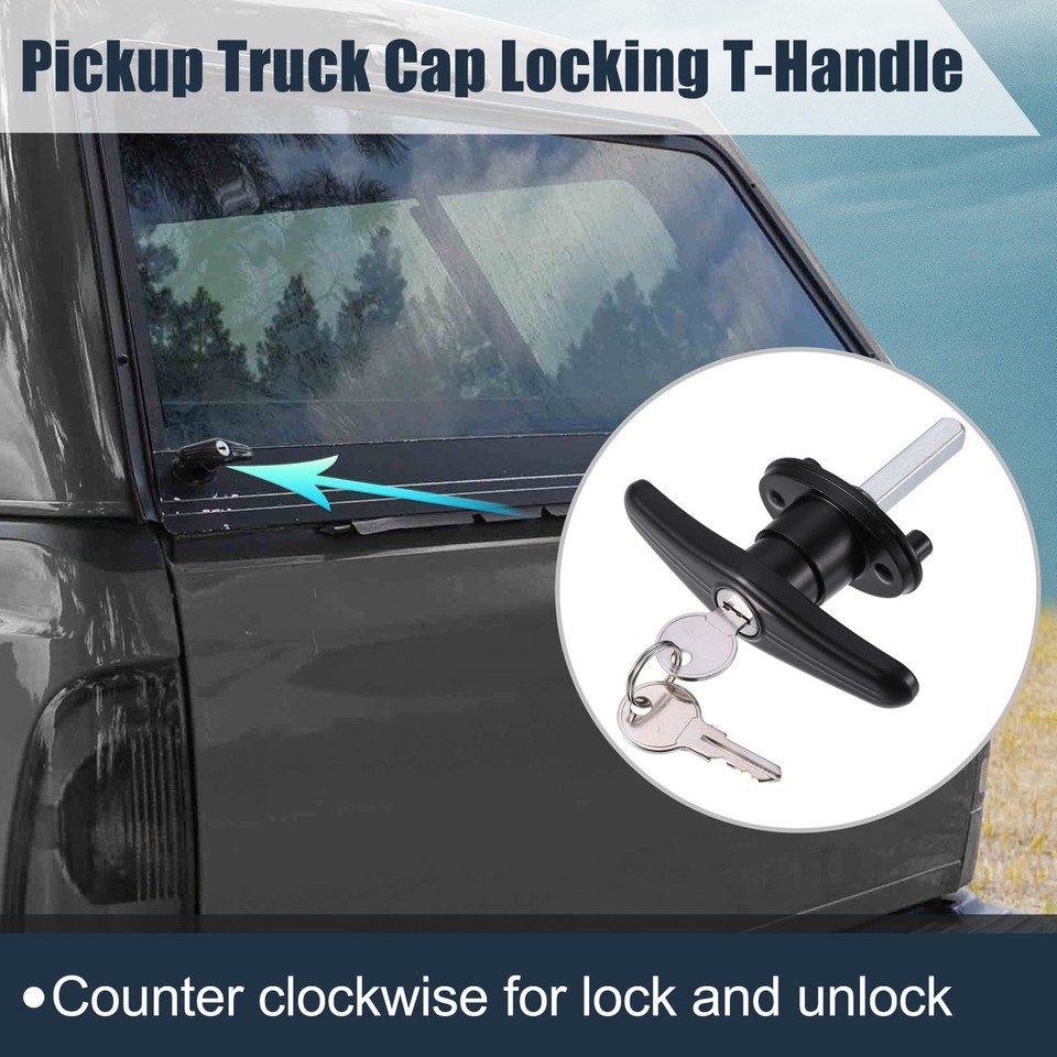 1 Pair Truck Cap Lock T Handles for Pickup Truck Cap Topper Camper ...