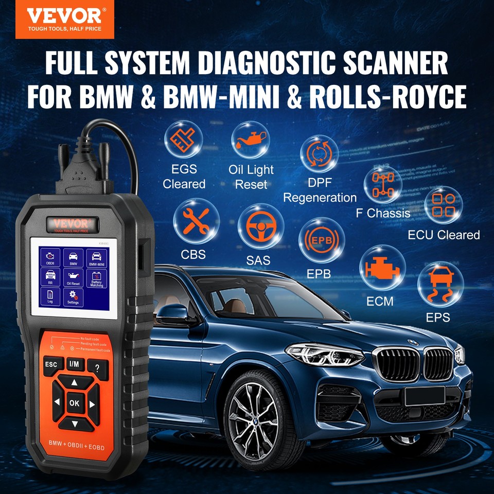 BMW OBD2 Scanner Diagnostic Tool Fit for BMW Full Systems Code Reader ...