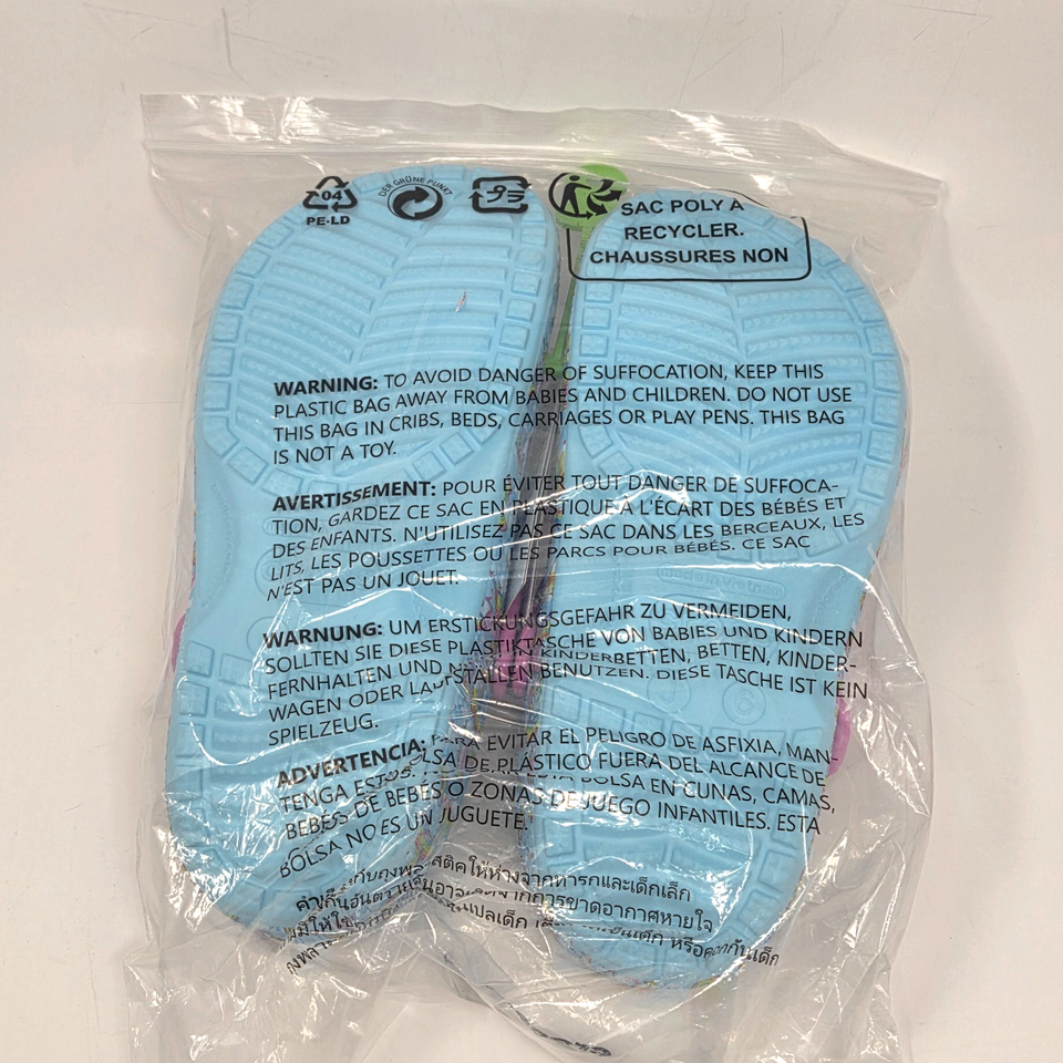 LISA FRANK UNICORN RAINBOW ARTIC BLUE CROCS NEW IN BAG W TAG SIZE: J6 ...