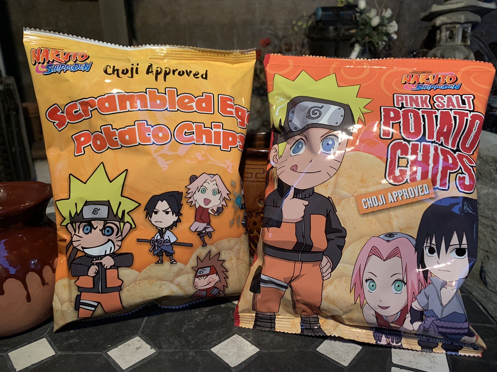 [2 Bag x 1.9oz] Naruto Shippuden Pink Salt + Scrambled Egg Flavored Potato Chips | eBay
