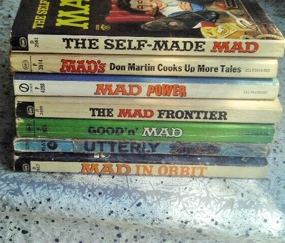 LOT OF 7 VINTAGE MAD PAPERBACK BOOKS COMEDY MASS MARKET PAPERBACKS VG ...