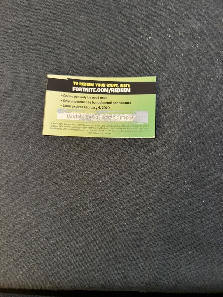 Fortnite Minty Pickaxe Card - Scratched and Used Code Fast Free ...