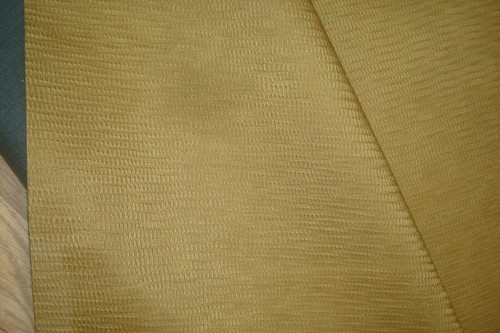2.22 yds VALLEY FORGE Vinyl Faux Leather Alchemy Upholstery Coin gold ...