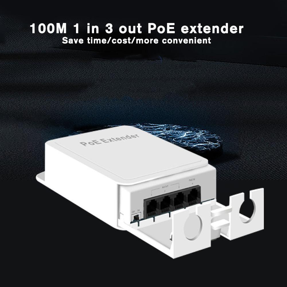 4 Port Gigabit PoE Passthrough Switch Ethernet Extender mit zu bis A2U2 ...