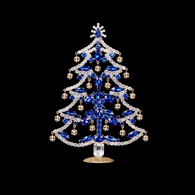 Christmas Tree with Sapphire Crystal, christmas ornaments, glass ...