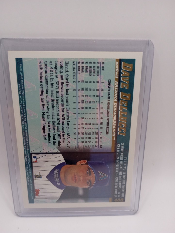 1998 Topps Inaugural Diamondbacks #409 Dave Dellucci RC | eBay