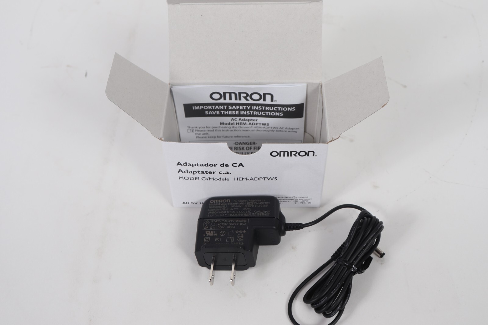 AC Adapter Charger FIT Omron Blood Pressure Monitor 5 7 10 Series HEM ...
