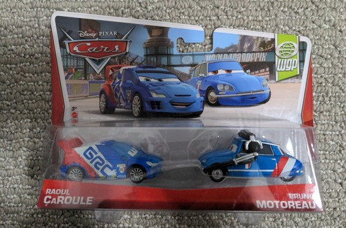 DISNEY PIXAR CARS 2 PACK WGP SERIES RAOUL CaROULE AND BRUNO MOTOREAU ...