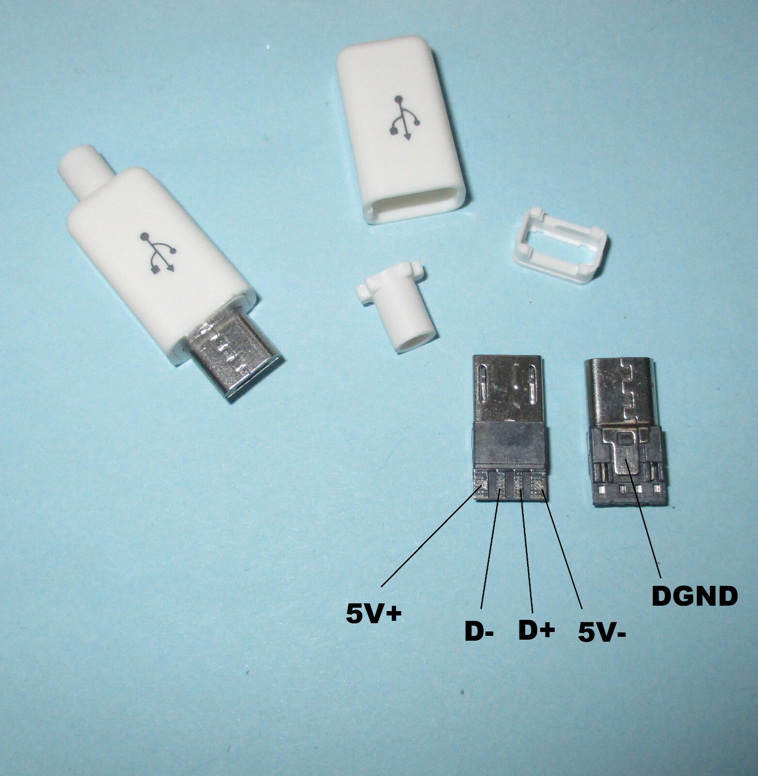 Mini Micro USB 3.1 Buchse Stecker Platine löten Lötbuchse Lötstecker 5 ...