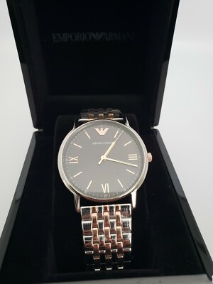 Emporio Armani Men's Three-Hand Two-Tone Stainless Steel Watch NIB ...