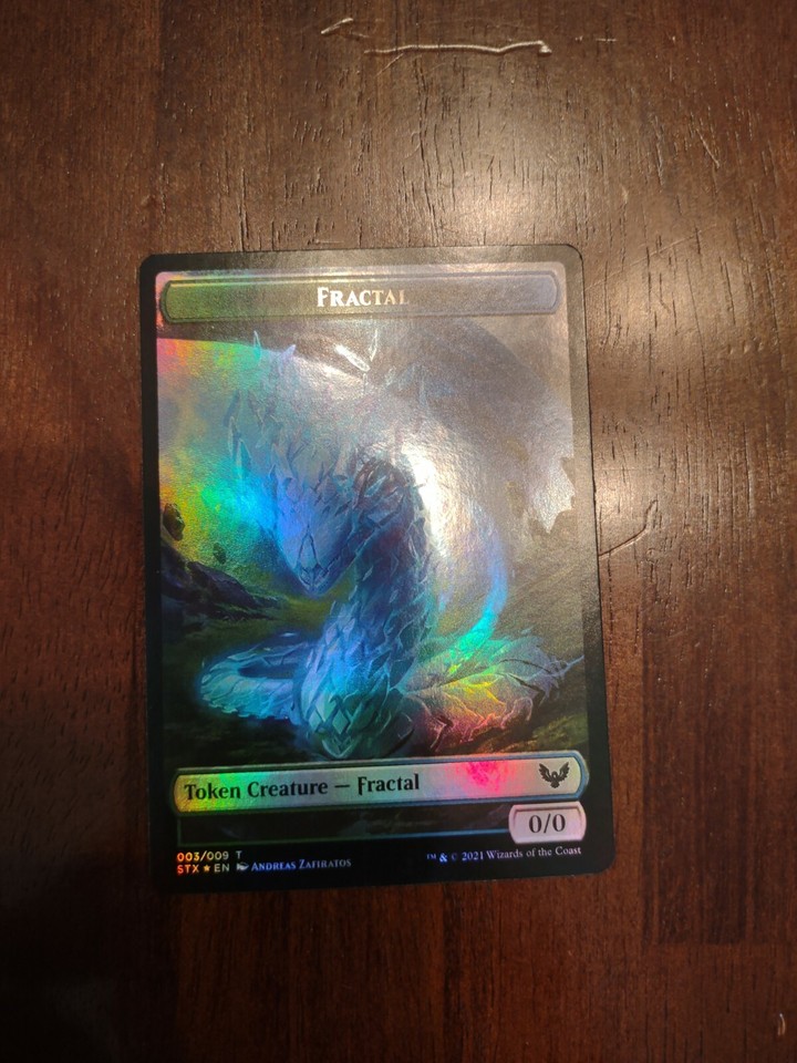2x MTG Magic The Gathering Strixhaven Token - Foil Two Sided Fractal ...