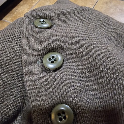 DSCP Garrison Collection Henley Sweater OD Mens XL Brown Military ...