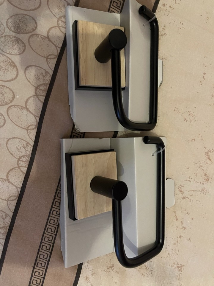 2XToilet Roll Holder Wall Mounted Paper Tissue Metal Chrome WC Bathroom ...