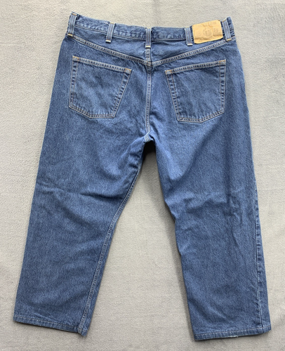 Vtg Eddie Bauer Original Denim Jeans Men's Relaxed Fit 38X27 Blue 100% ...