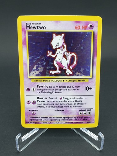 Mewtwo Base Set 10/102 Pokemon TCG Holo Rare WOTC Vintage Card | eBay