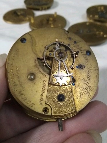 Six Vintage WALTHAM Pocket Watch Movements for Parts or Repair (Lot ...