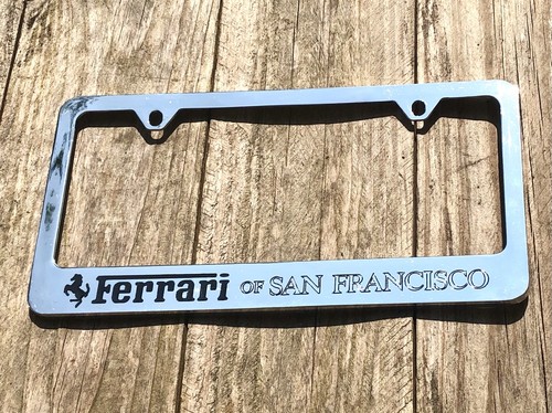 Ferrari Of San Francisco Metal Dealership License Plate Frame | eBay