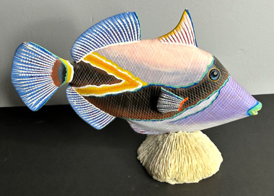 Triggerfish Fish Handmade & Painted Display | eBay