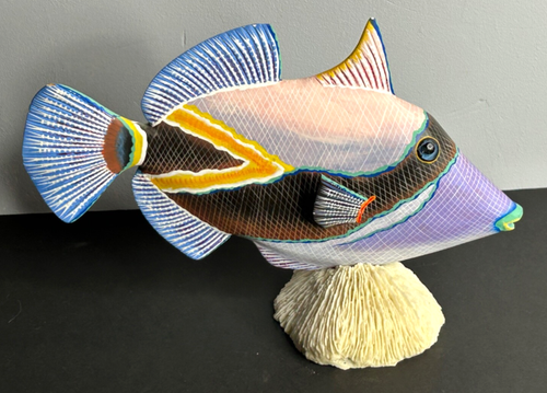 Triggerfish Fish Handmade & Painted Display | eBay