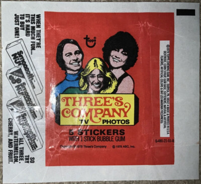 Three’s Company Trading Card Wrapper (Topps, 1978) | eBay