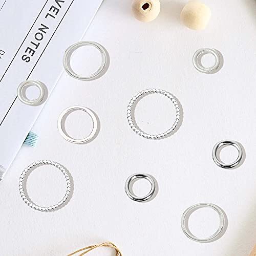 14mm Pack of 100pcs Silver Color Closed Jump Rings for Necklace ...