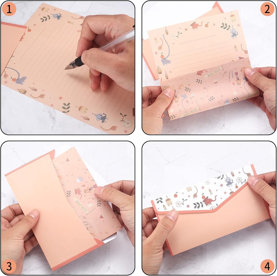 Writing Paper and Envelopes Set, Lined Stationery Letter Writing Paper ...