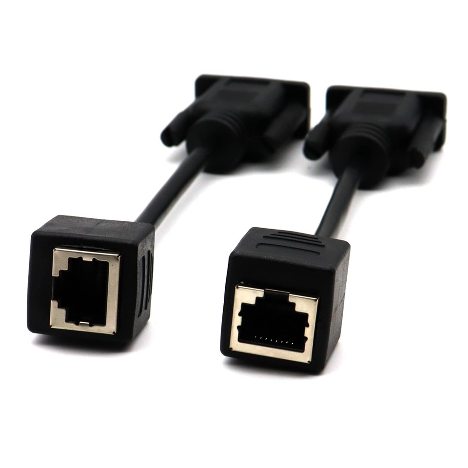 2Pcs RJ45 to DB9 RS232 Female to Male Ethernet LAN Console Cable Cord ...