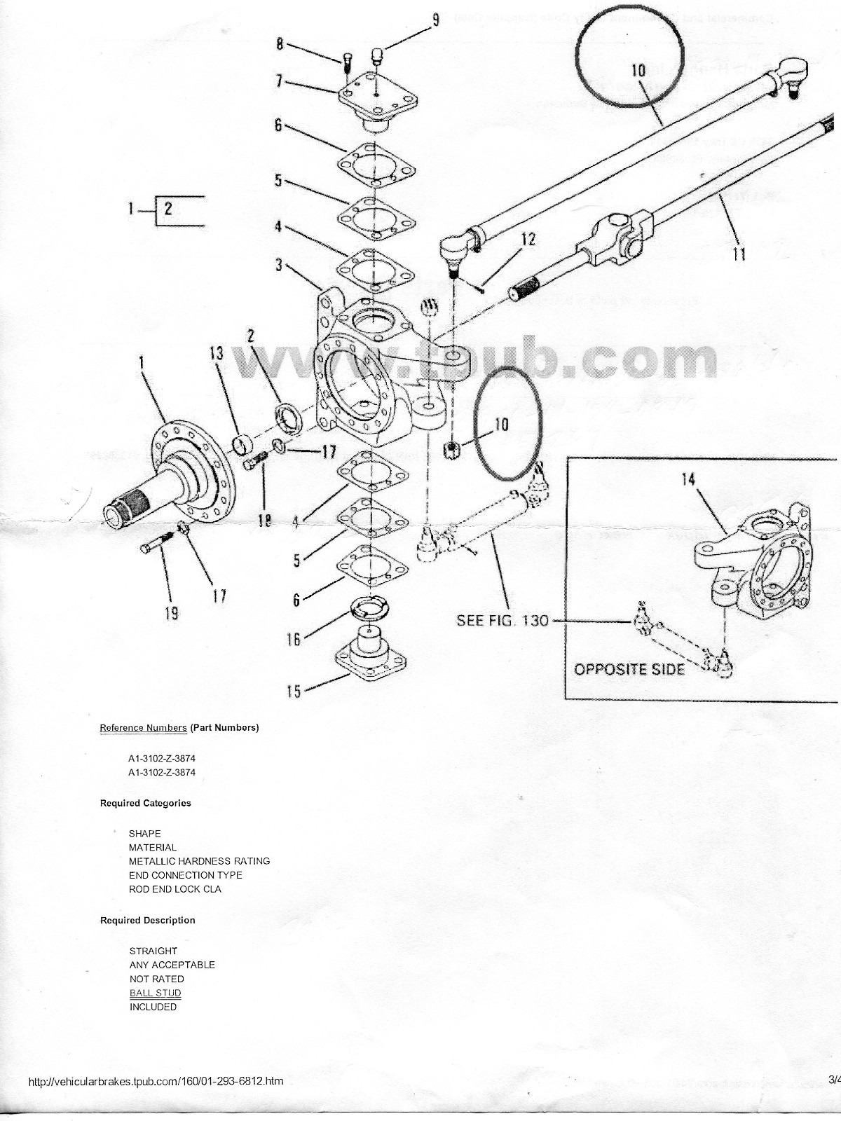 Tie rod, steering, front axle Skytrak FL 6000M 4X4, 2530-01-293-6812 | eBay