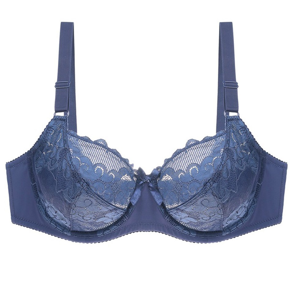 Plus Size Womens Bras Lace 36-52 AABCD DDDEF Underwired Brassiere Sexy ...