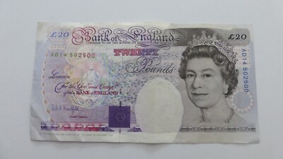 Kentfield £20 Twenty Pound AD14 502500 Elizabeth II Michael Faraday ...