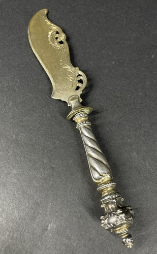 Antique German 800 Silver Handled Scimitar Shape Ornate Pie Knife 1900 ...