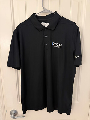 Nike Polo Shirt Large Black Standard Dri-Fit Performance Orca Short Sleeve Mens | eBay