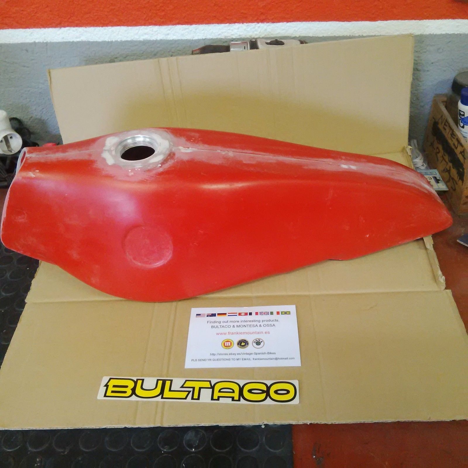 BULTACO SHERPA T GAS TANK NEW FIBRE GLASS SHERPA 159 - 182-183 PETROL ...