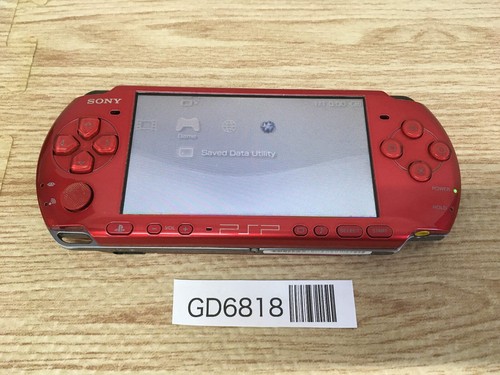 GD6818 Plz Read Item Condi PSP-3000 RADIANT RED SONY PSP Console Japan ...