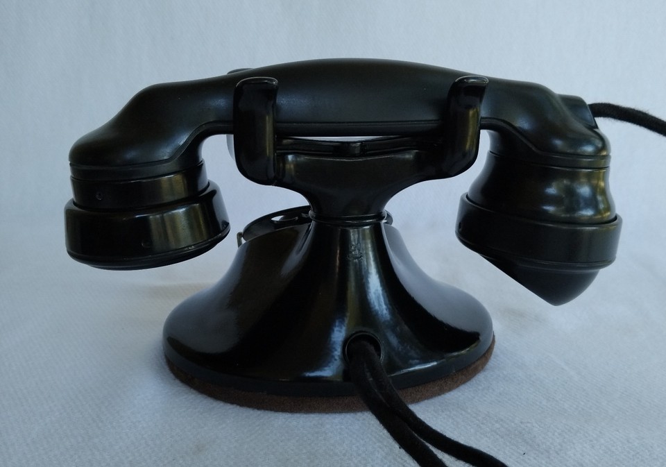 Antique Western Electric 202 oval base telephone E1 handset, works | eBay