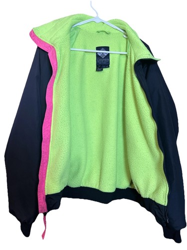 Vintage 90s Columbia Mens L Neon Fleece Lined Radial Sleeve Nylon ...