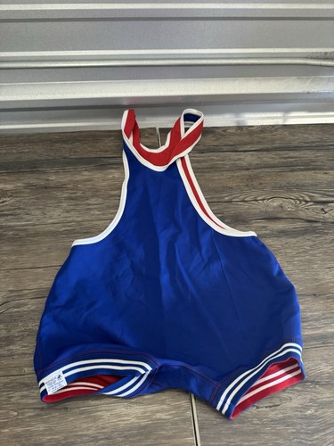Vtg USA Matman Freedom WRESTLING SINGLET Tournament Jock Jr High School ...