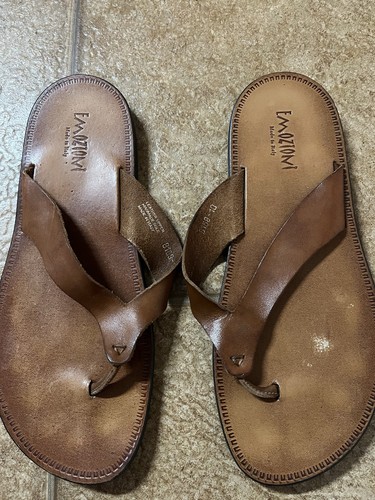 Used Leather Sandals Flip Flops Italy Size 10 US Men’s | eBay