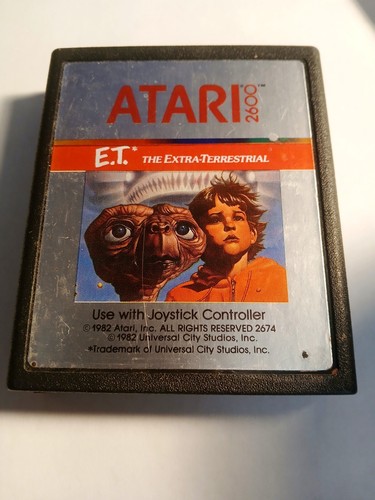 ET E.T. The Extra-Terrestrial Tested Working Atari 2600 Game Cartridge ...