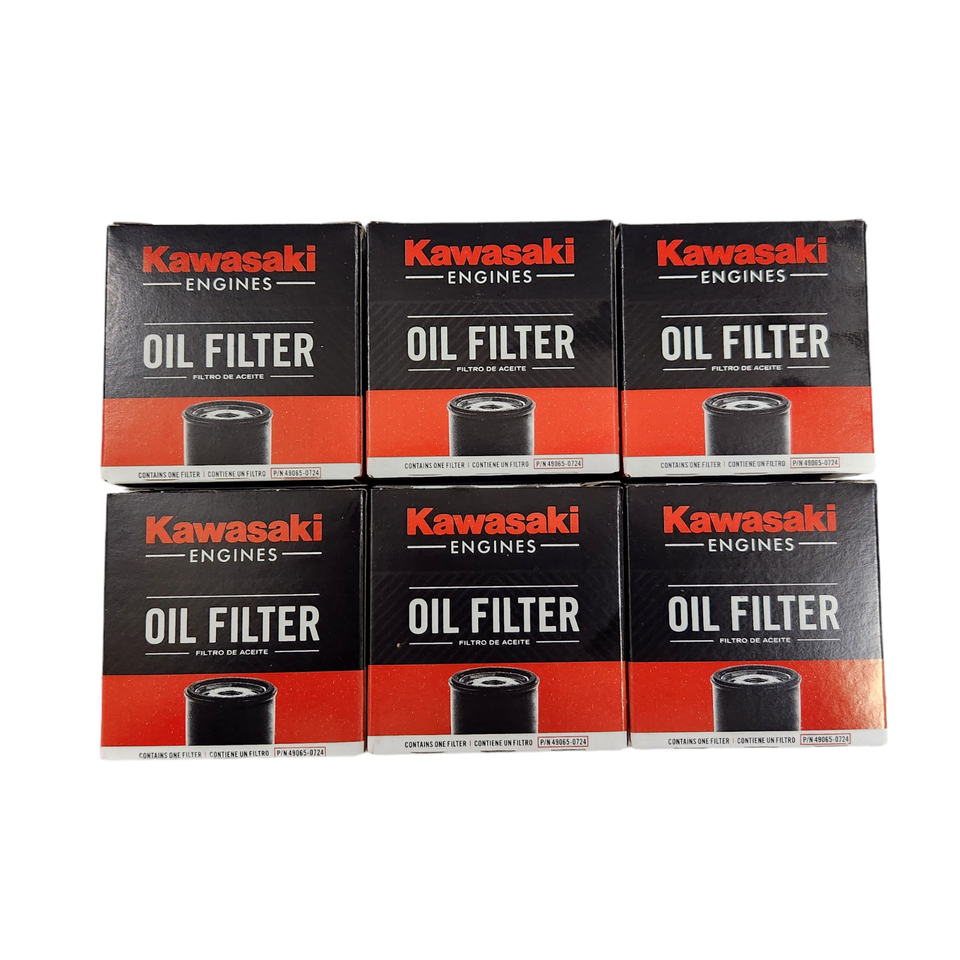 6 KAWASAKI OEM OIL FILTER 49065-0724 49065-7010 49065-2078 AM10105 FREE ...