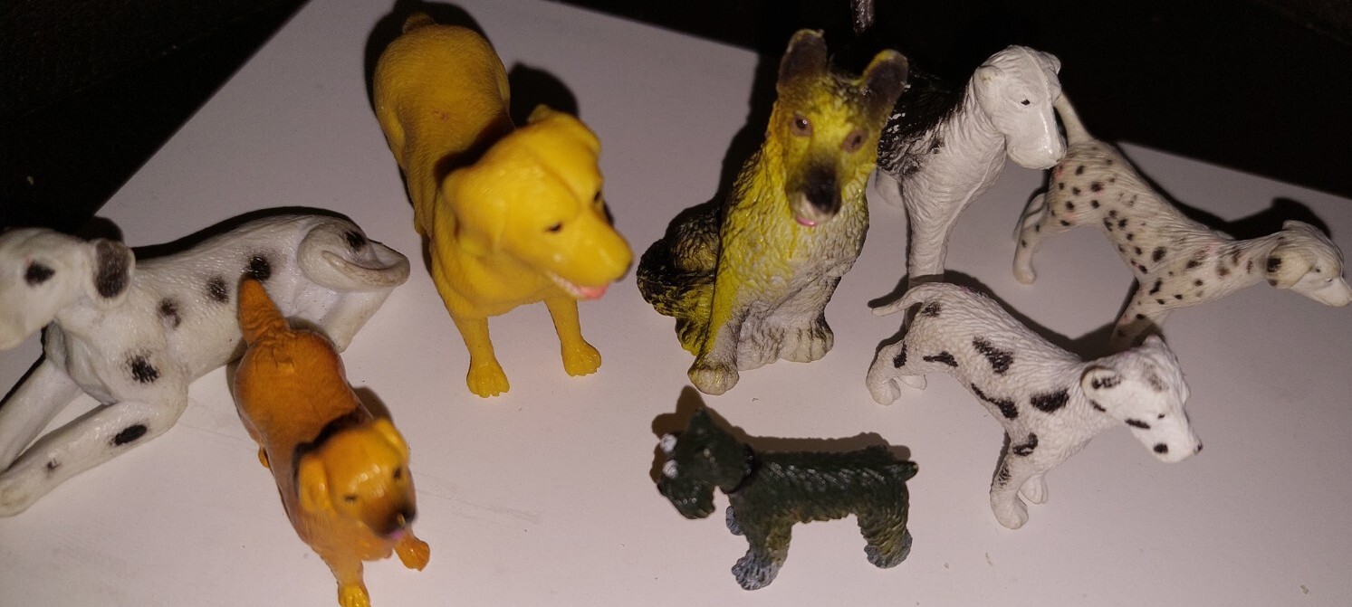 Mixed Toy Lot of 8 Miniature Dog Figures | eBay