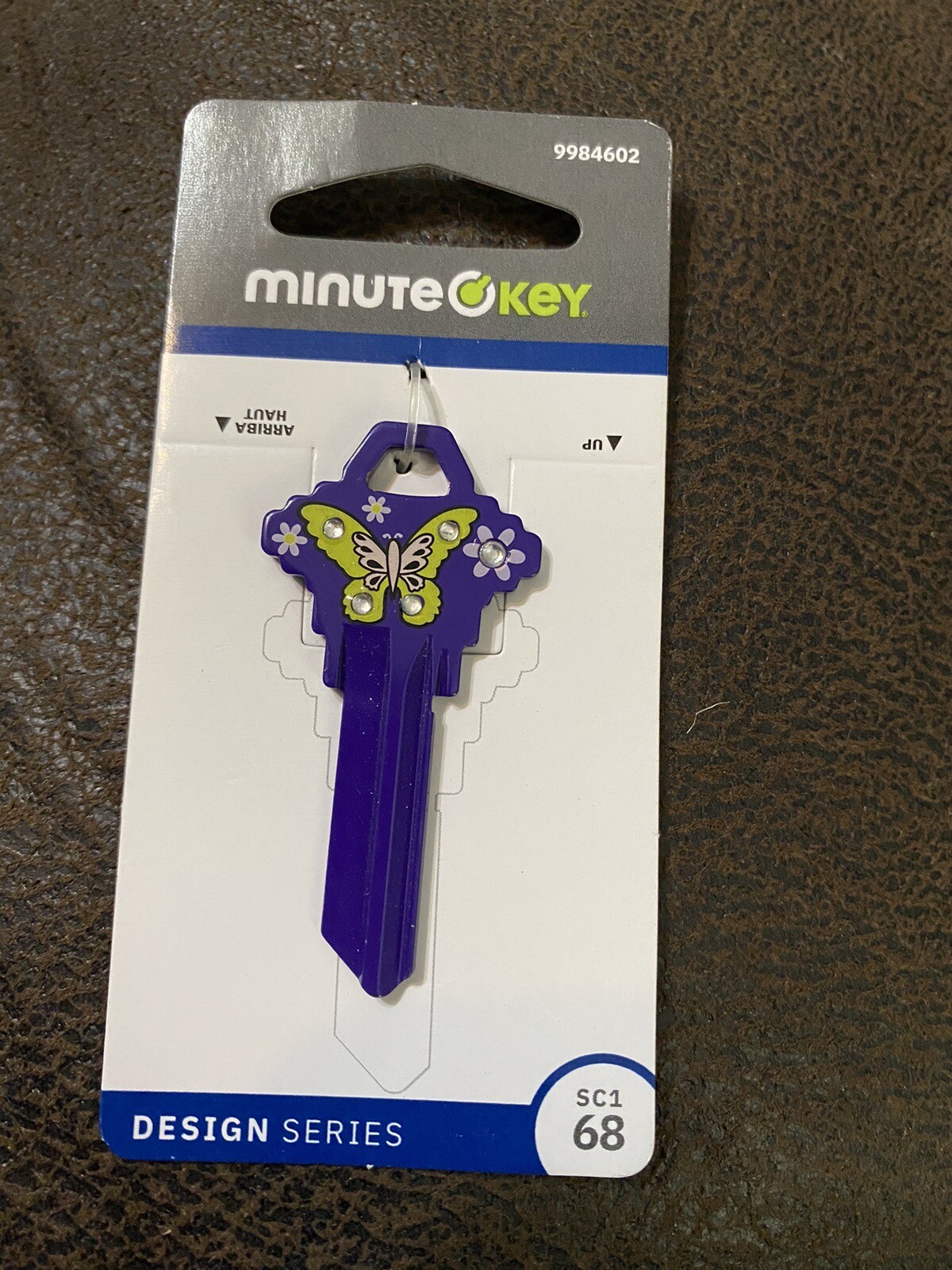 Blank House Key Purple Flowers And Butterfly Key SC1 68 | eBay