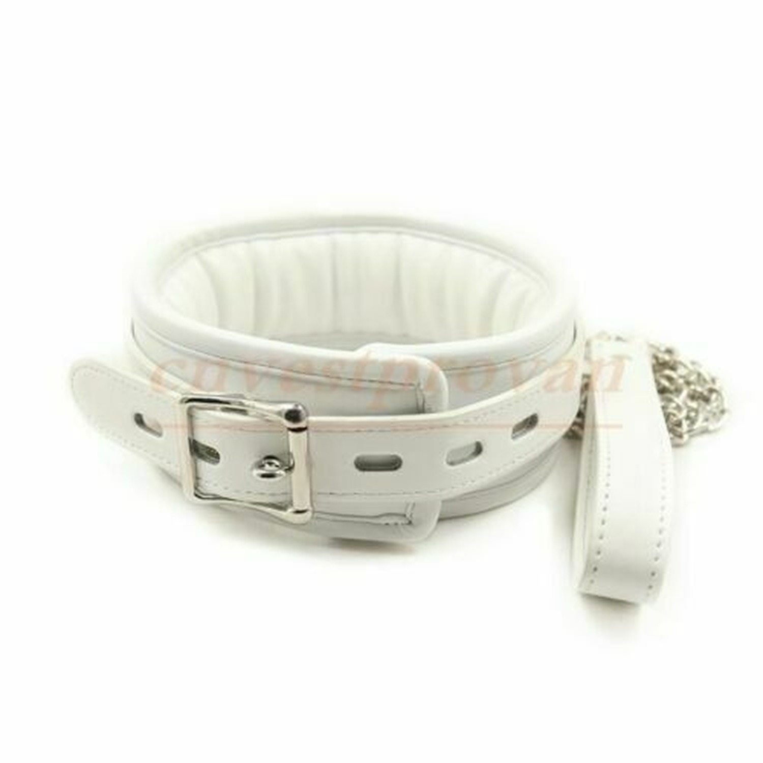 Padded PU Leather Neck Collar Chain Flirting Leash Sex Restraint for ...