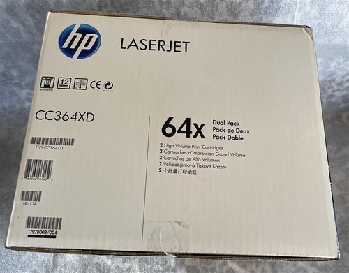 GENUINE CC364XD HP Dual Pack HIGH YIELD TONER CARTRIDGE 64X FOR P4015 ...